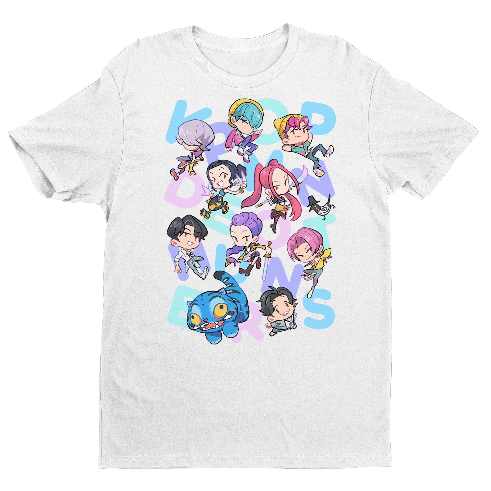 KPOP DEN HUNTRIX Chibi Graphic Tee | Cute Kawaii T-Shirt – Pira Pira Boxes