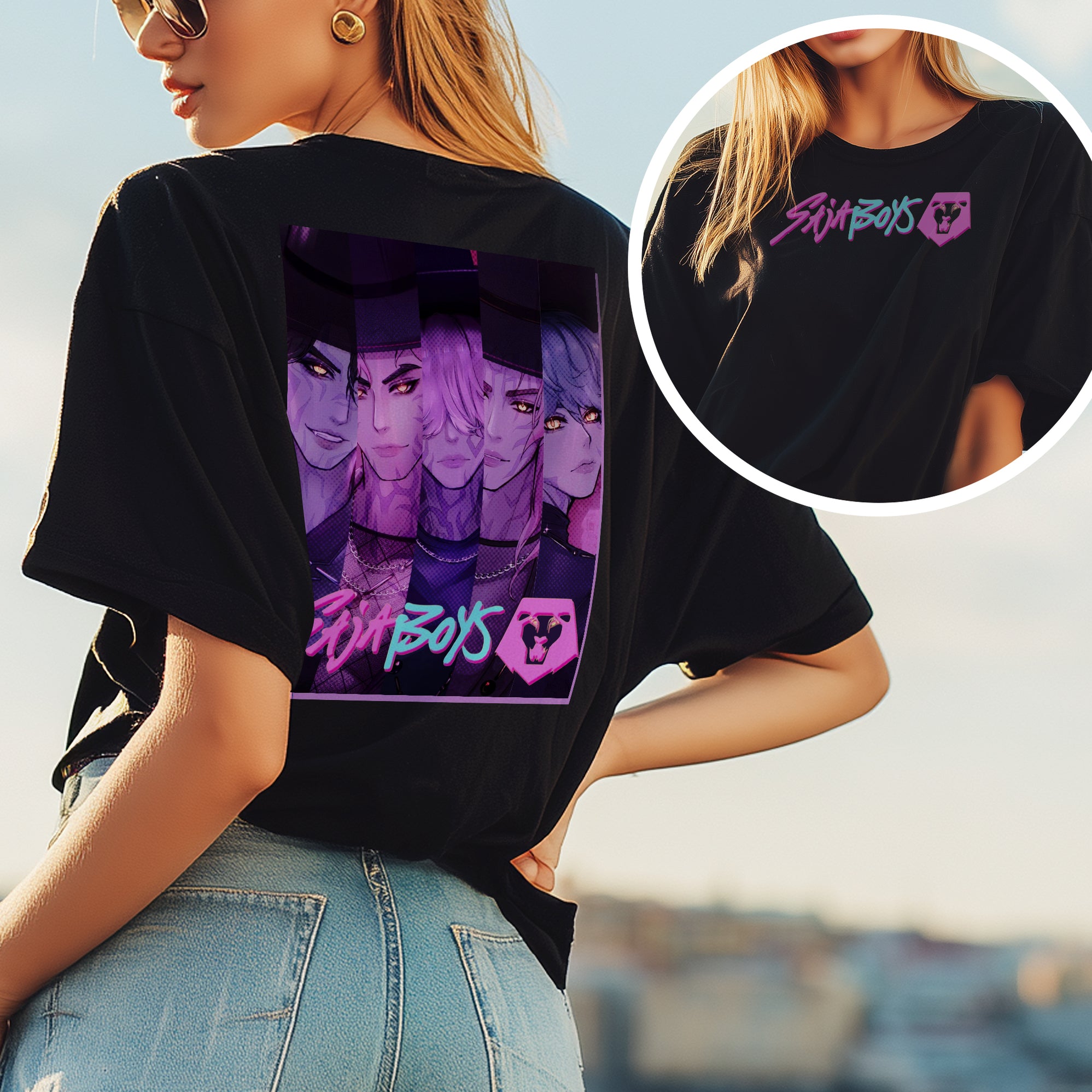 Saja Boys Kpop Demon Hunters 2 Sided Shirt, Kpop Boy Band Shirt, Anime ...