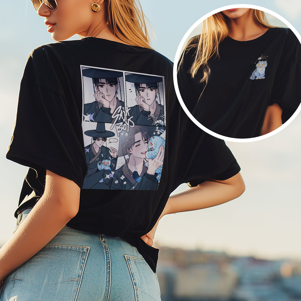 Saja Boys Korean Webtoon Graphic T-Shirt | Dark Fantasy K-Fashion Tee ...