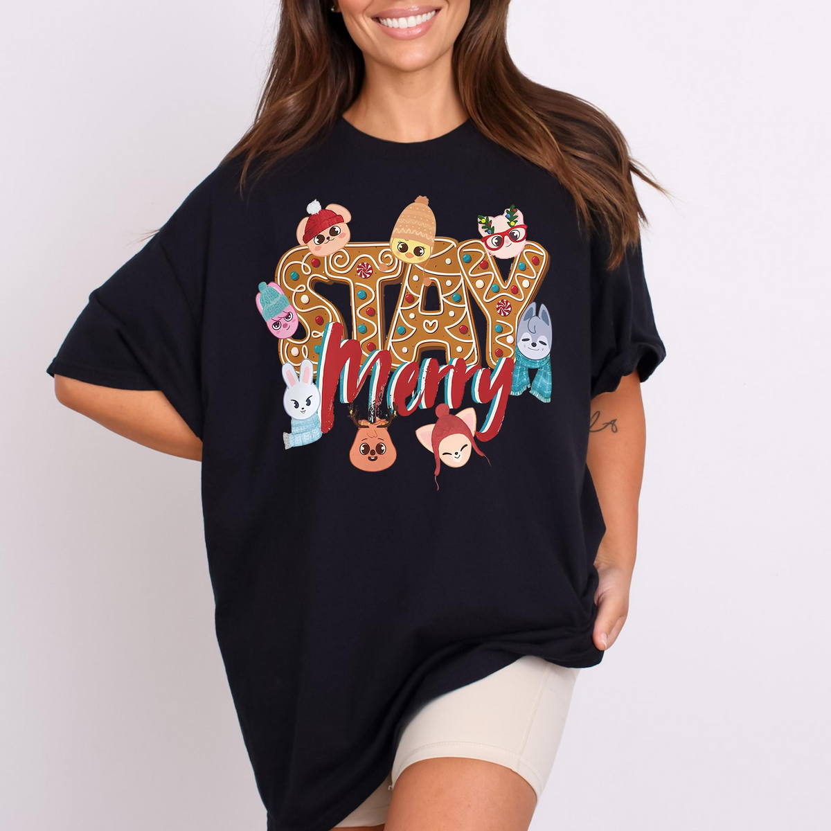 Cute Stray Kids Christmas Shirt, Skzoo Xmas Shirt, Stray Kids Shirt ...